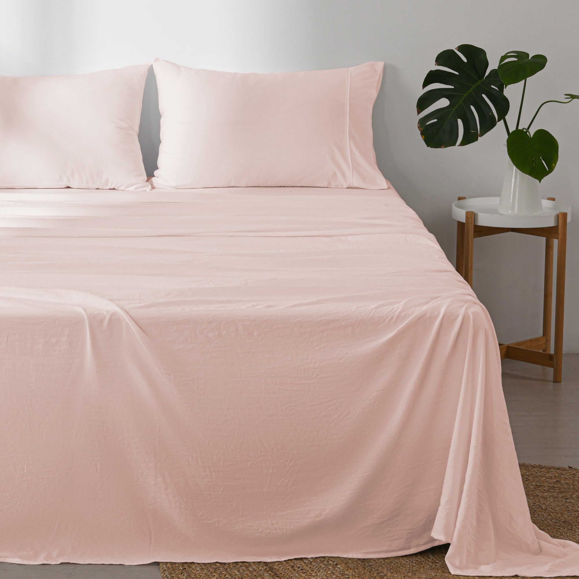 Superfine Washed Microfibre Sheet Set - Soft & Easy Care Bed Linen ...