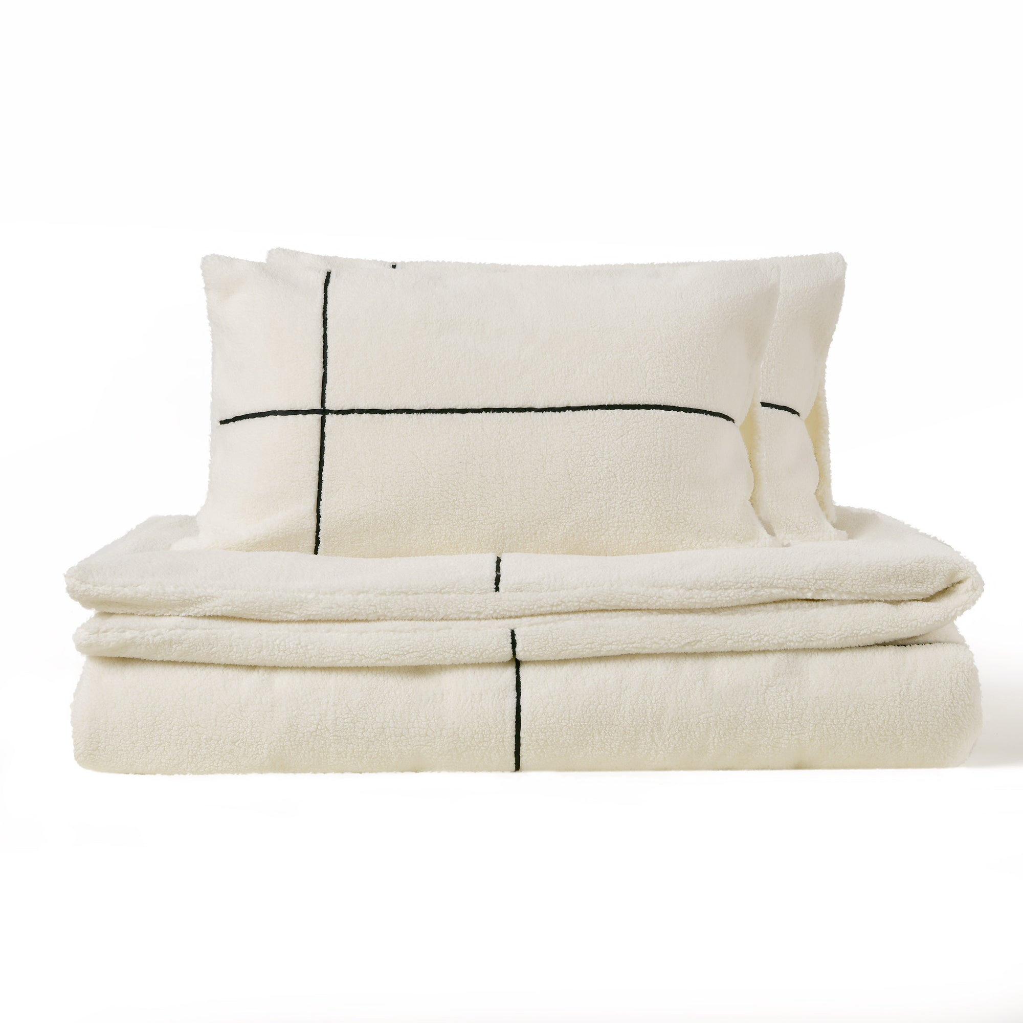 Jasper Teddy Fleece Quilt Cover Set Snow – Dreamaker